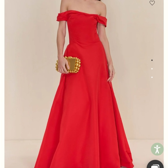 cult gaia | Dresses | Cult Gaia Red Strapless Offshoulder Gown | Poshmark